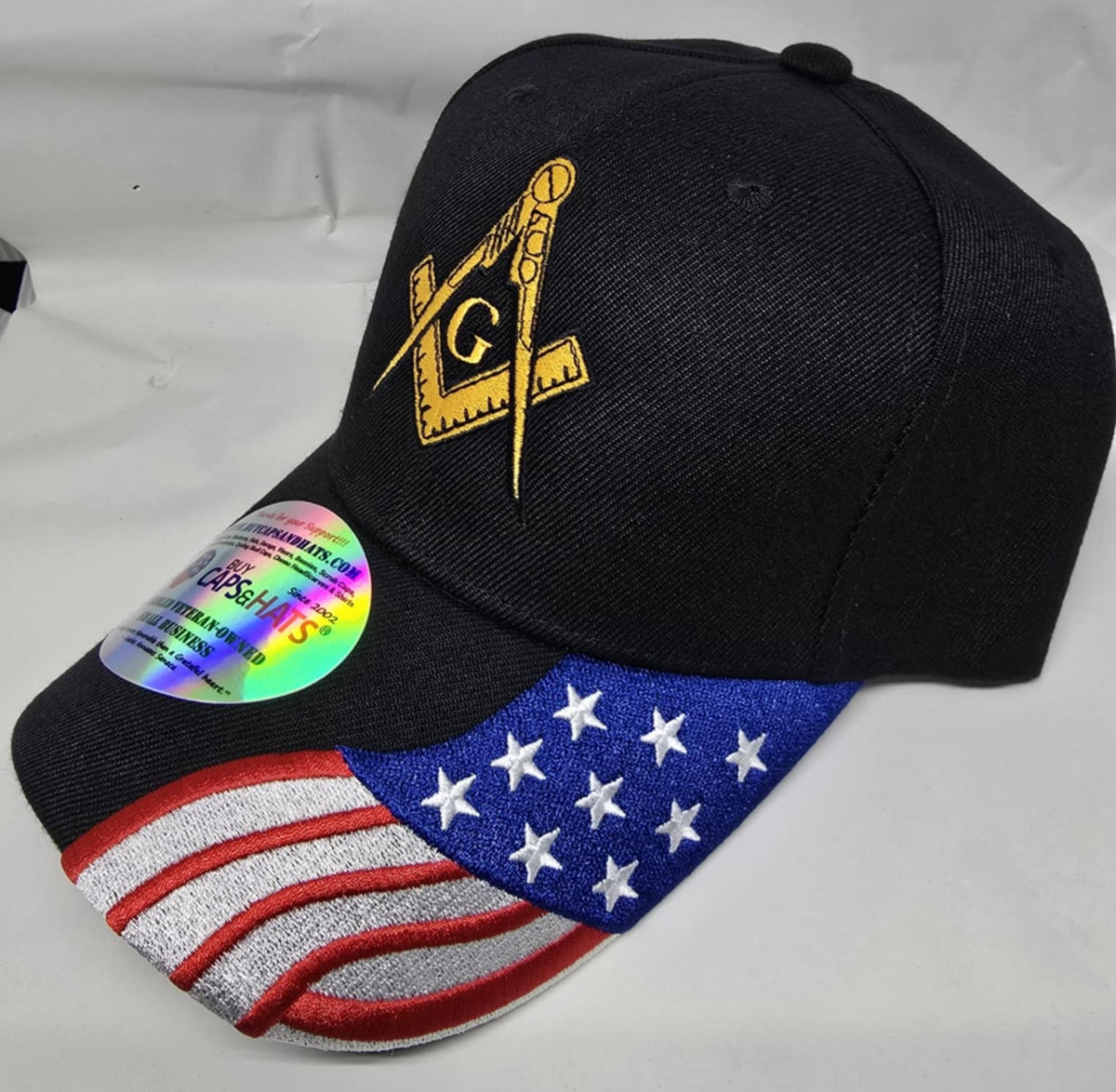 Mason Baseball Cap Masonic Logo Hat American Flag Freemasons Shriners ...