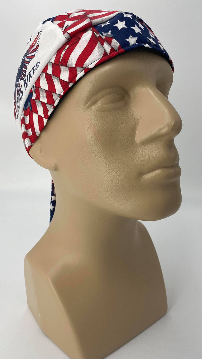 Proud to Be an American Biker Bandana Dorag with Sweatband Doo Rag Mad ...