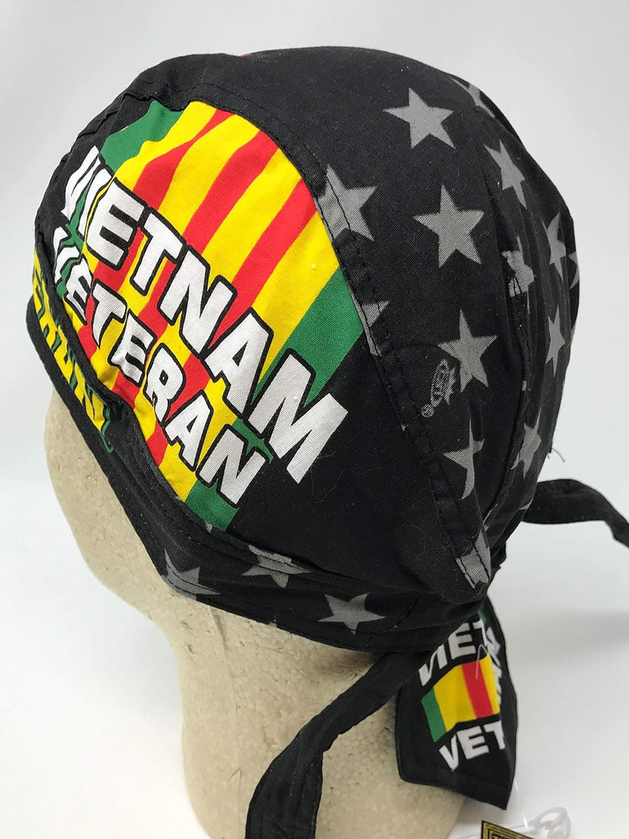 Vietnam Veteran Bandana Dorag with Sweatband Motorcycle Skull Cap – Buy ...