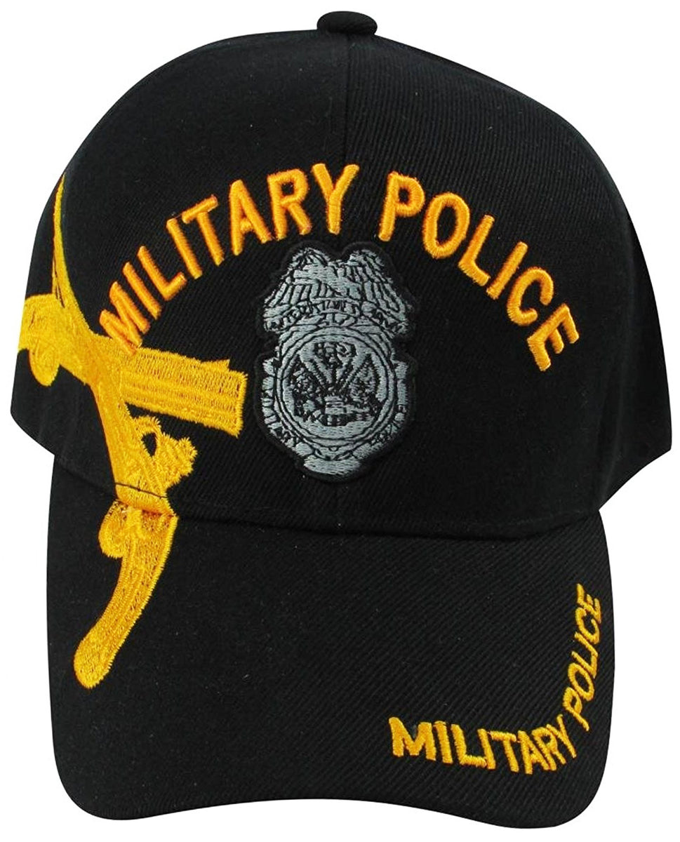 ARMY MP Hat Military Police Baseball Cap Black and Gold with Logo Embl ...