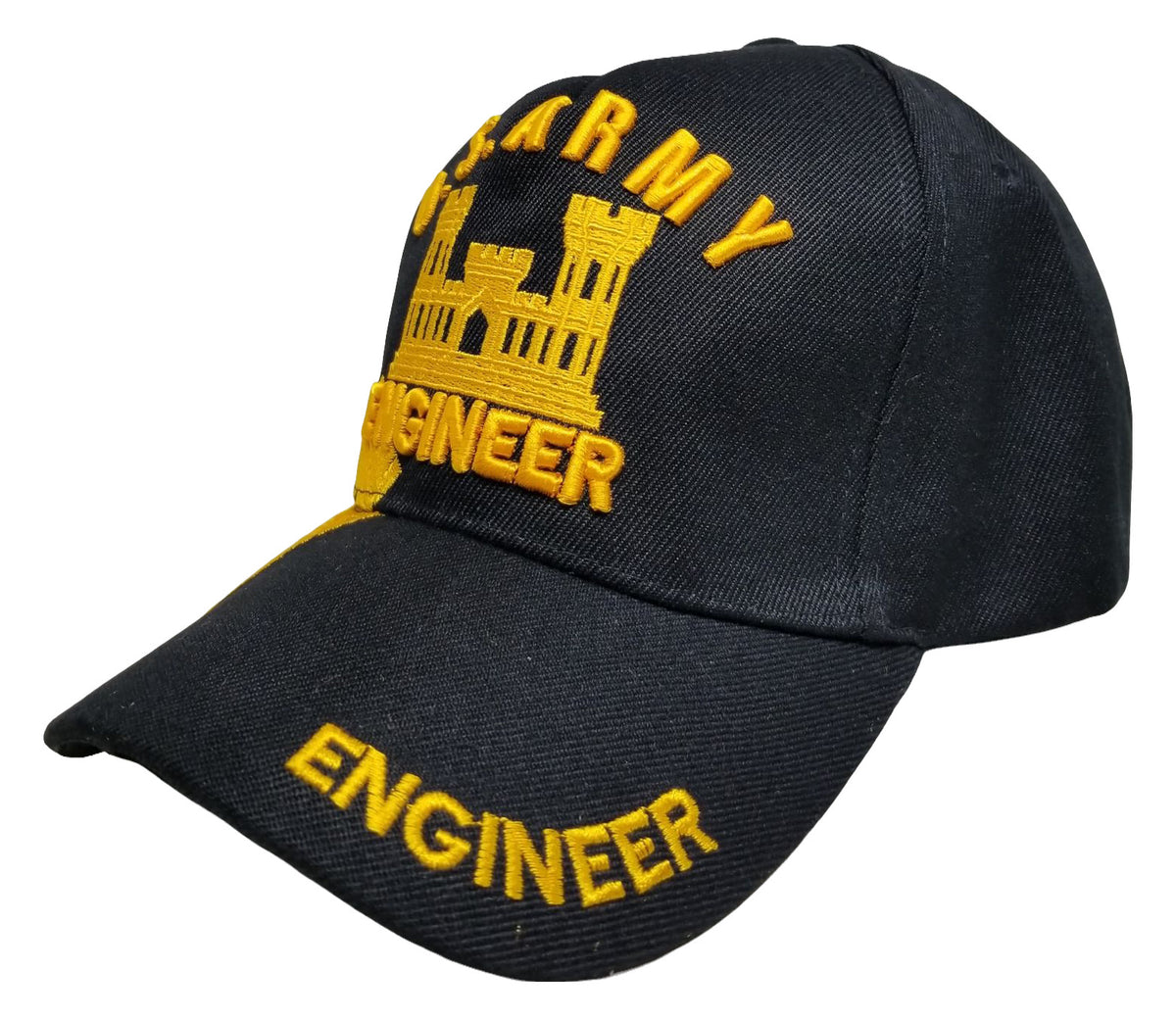 Army Engineer Baseball Cap, Black U.S. Military Hat, Embroidered, Offi ...