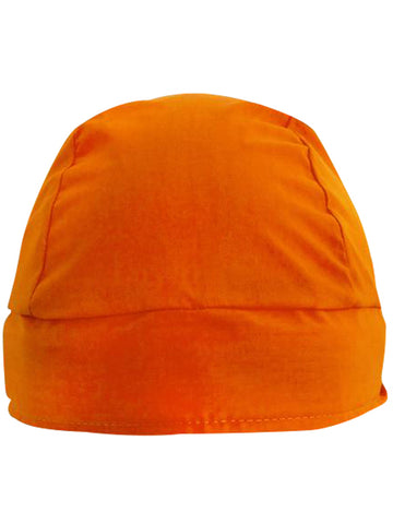 Orange Solid Doo Rag with SWEATBAND Dorag Motorcycle Skull Cap Cotton ...