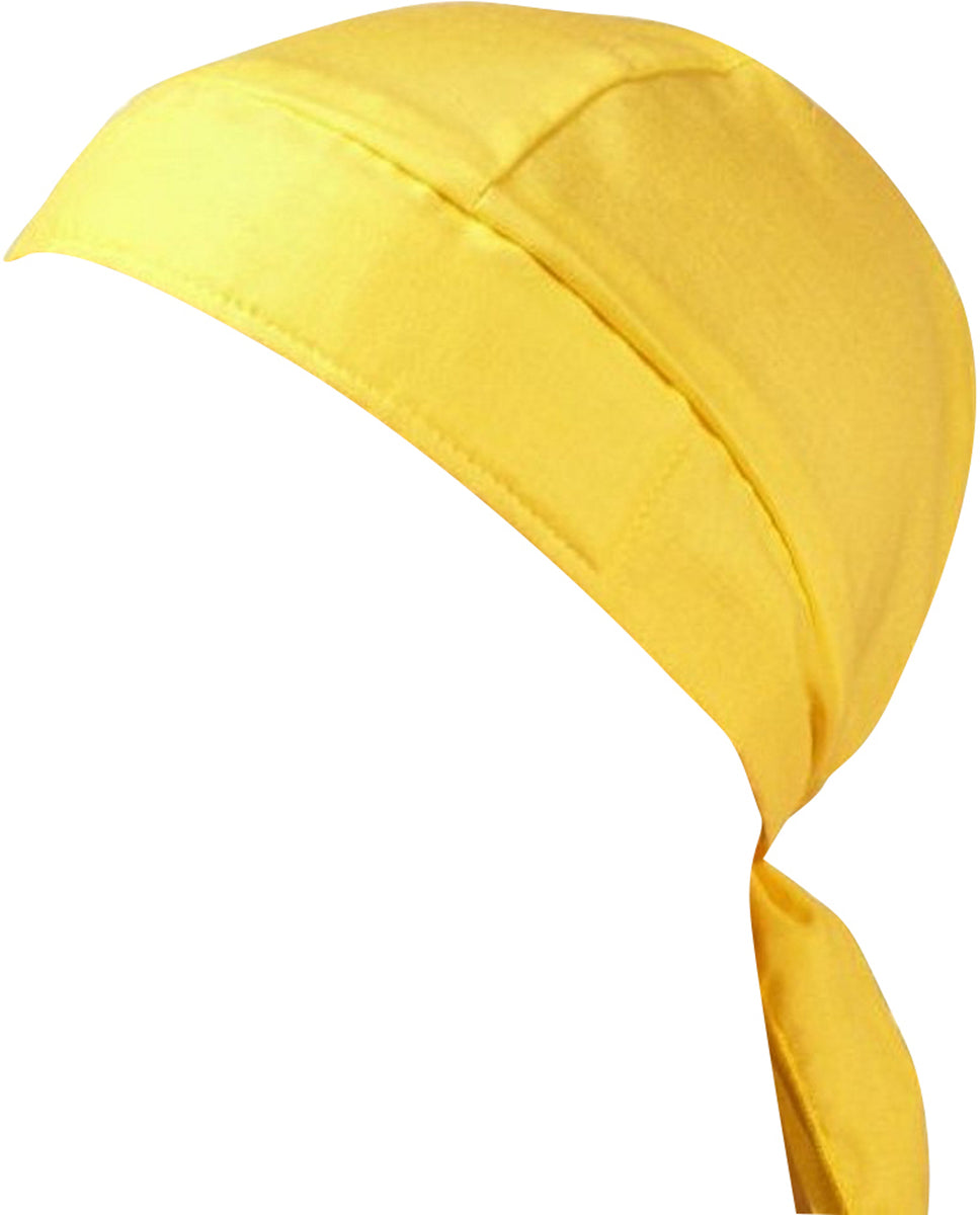 Yellow Doo Rag Motorcycle Skull Cap Dorag Chemo Bandana MADE IN THE US ...