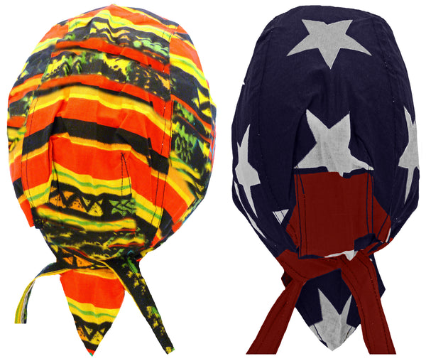 African and American Doo Rag Bundle Skull Caps Black History Patriotic ...