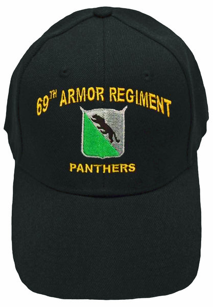 CLEARANCE U.S. Army Baseball Cap 69th Armored Regiment Hat Black Panth ...