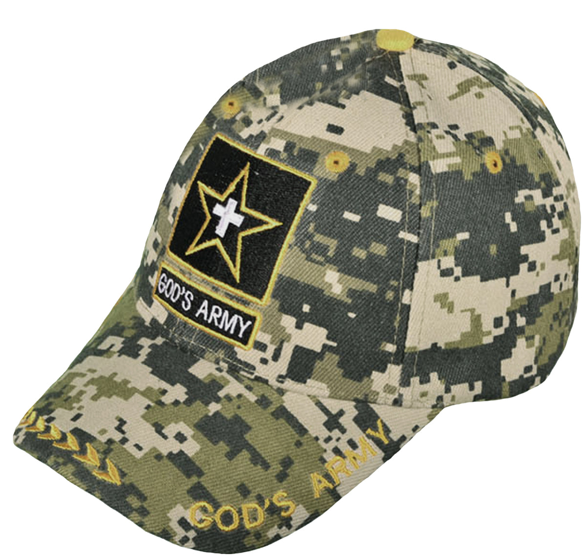 Christian Baseball Cap, God's ARMY, Camouflage Religious Hat Adjustabl ...