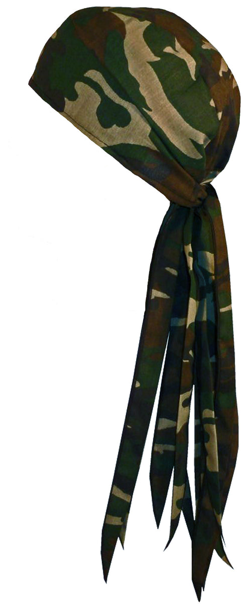 Camouflage Hunting Doo Rag ROVER Durag with Long Tails and SWEATBAND M ...