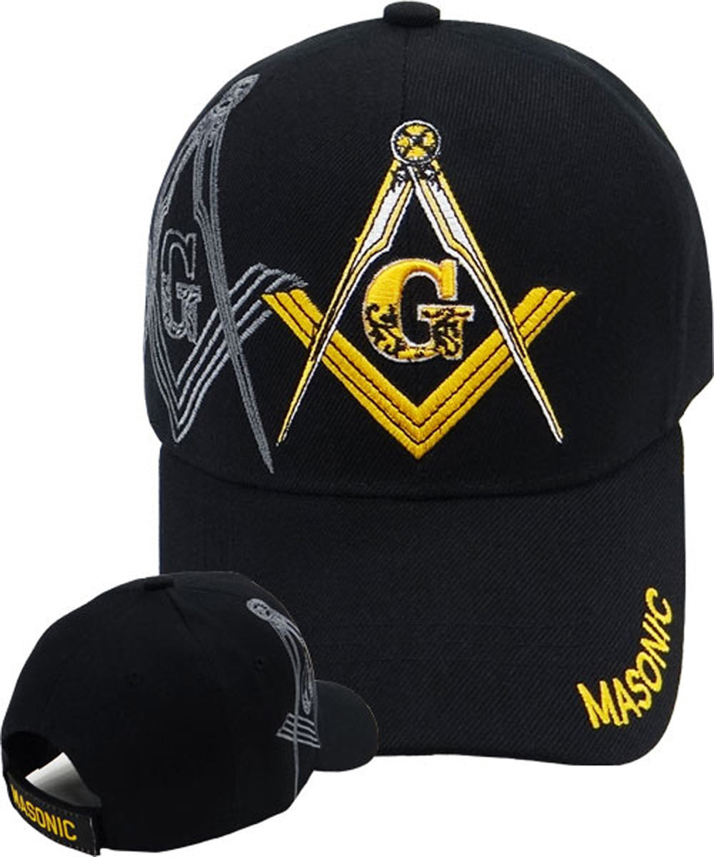 Mason Hat Black Baseball Cap with Masonic Logo Freemasons Shriners Pri ...