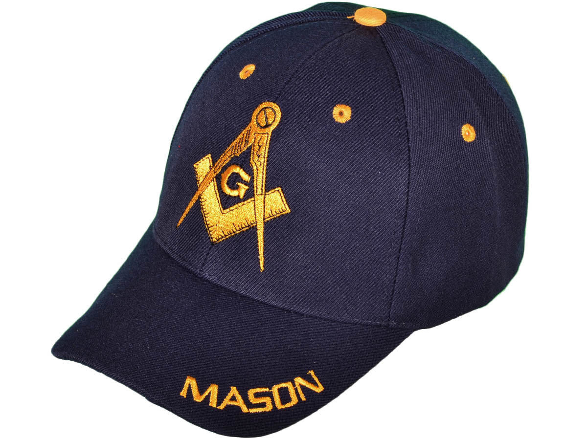 Mason Hat Navy Blue Baseball Cap with Masonic Logo Freemasons Shriners ...
