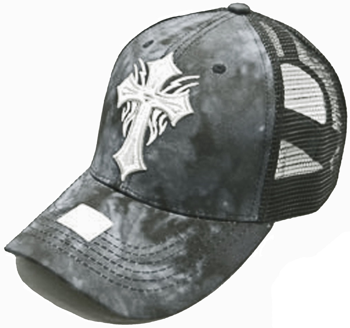 Christian Baseball Cap with Cross Hat, Black Tie Dye Religious Hat Adj ...