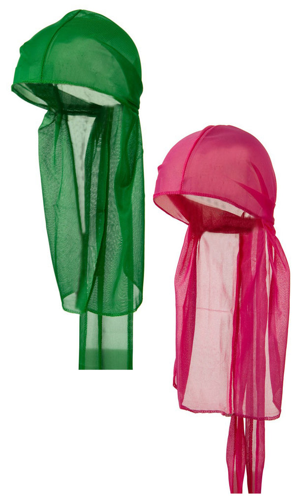 CLEARANCE Hot Pink and Kelly Green Wave Caps Sexy Tie Down Du-rag Cool ...